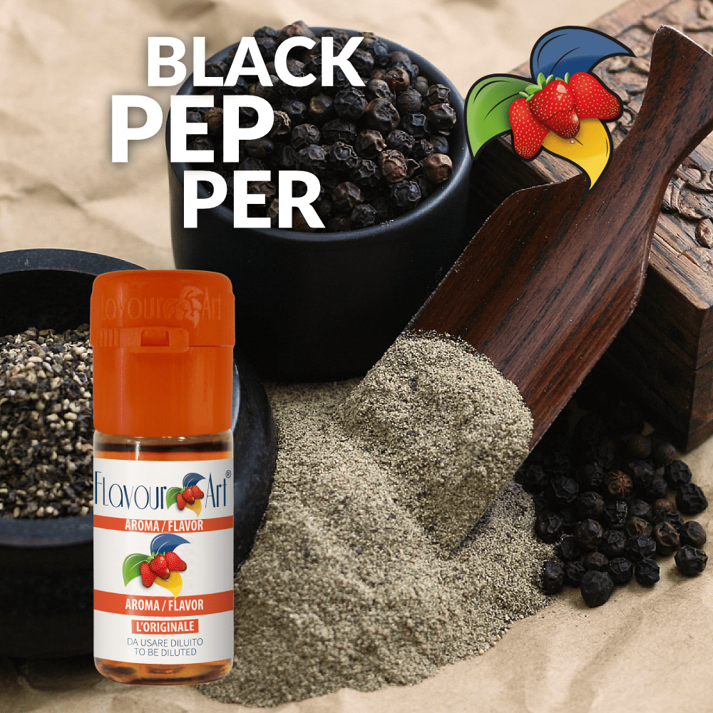 BLACK PEPPER - ΜΑΥΡΟ ΠΙΠΕΡΙ (10ML DIY ΣΥΜΠΥΚΝΩΜΕΝΟ ΑΡΩΜΑ) – FlavourArt ...